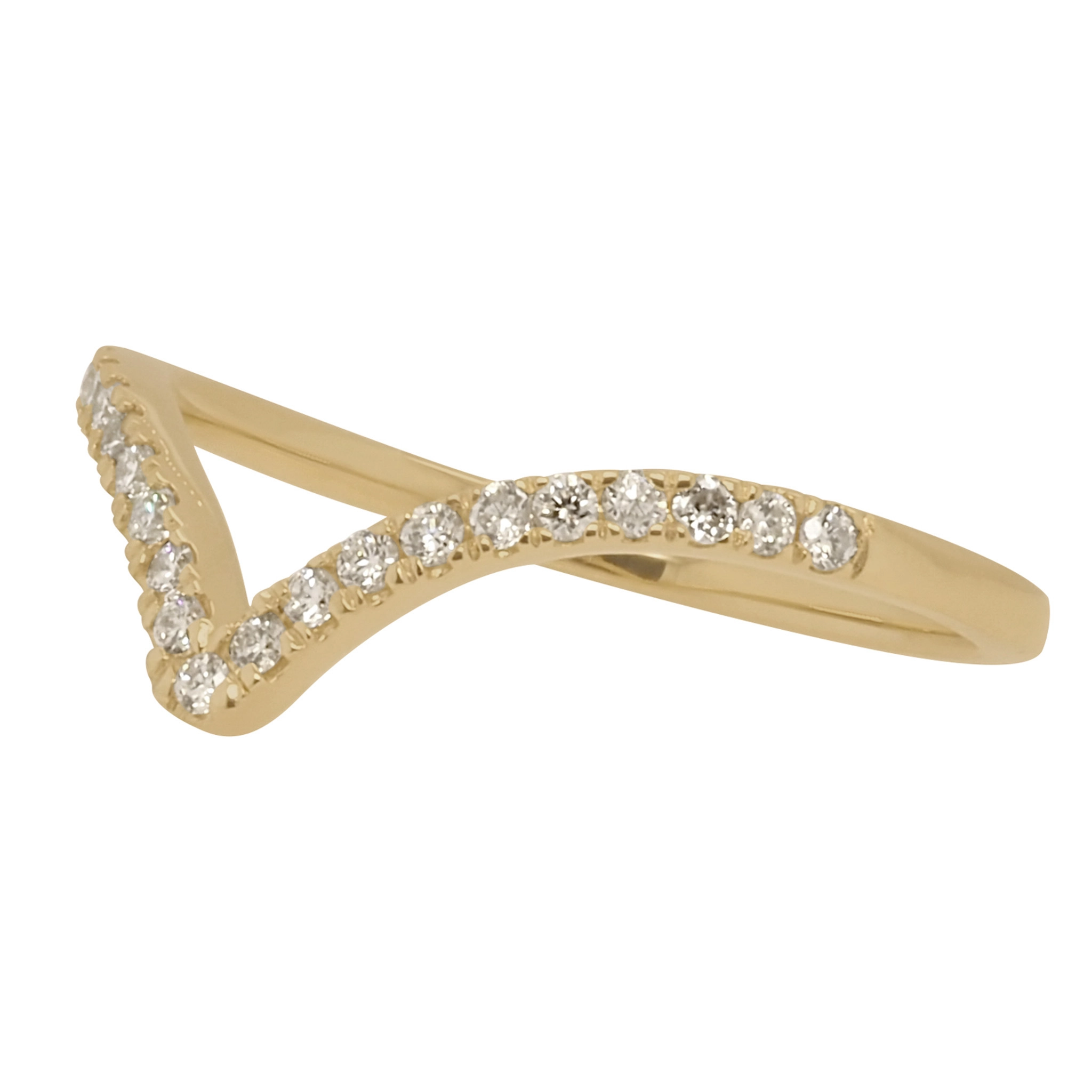 Deep Chevron Diamond Band - Emily Chelsea