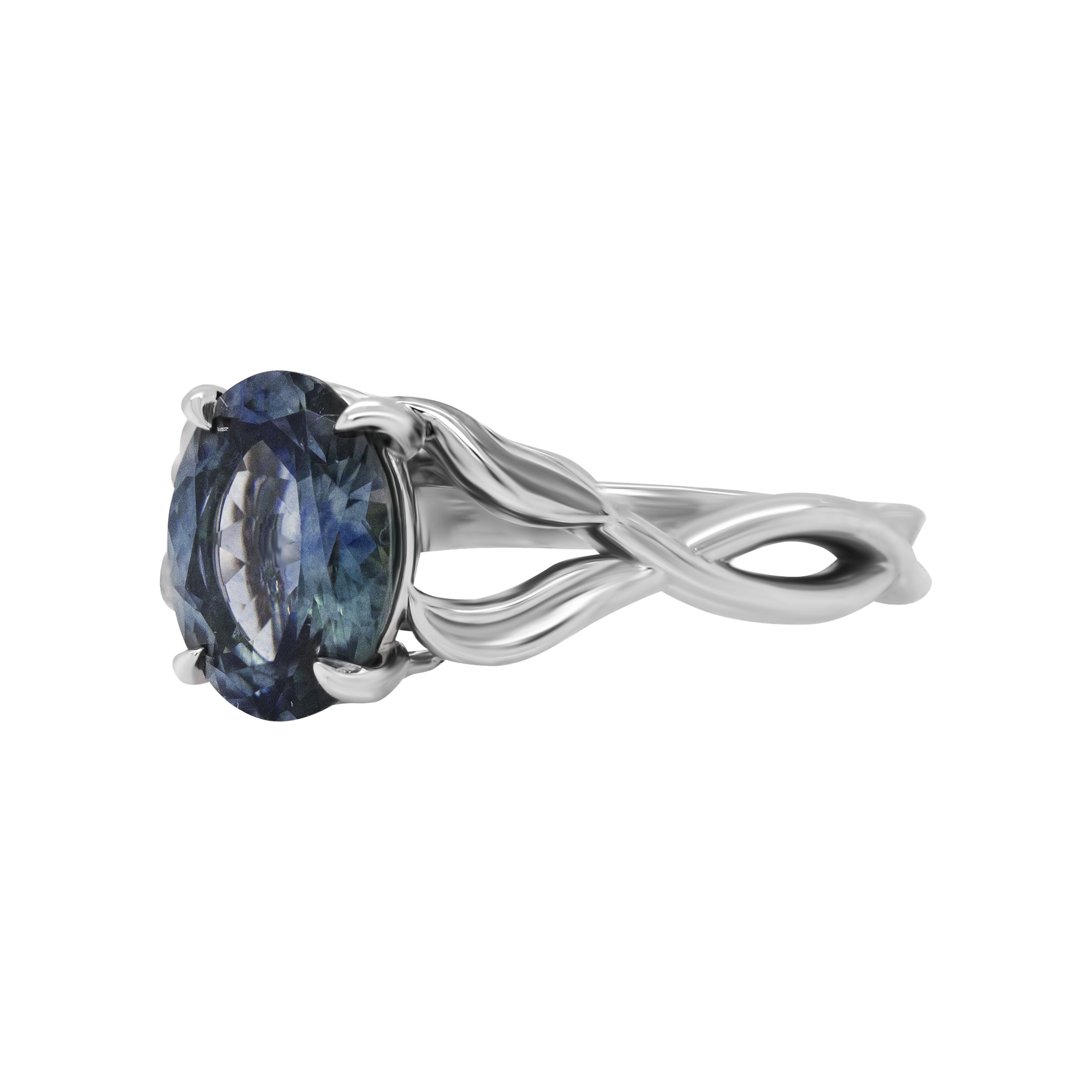 Twisting Vine-Inspired Custom Ring - Emily Chelsea