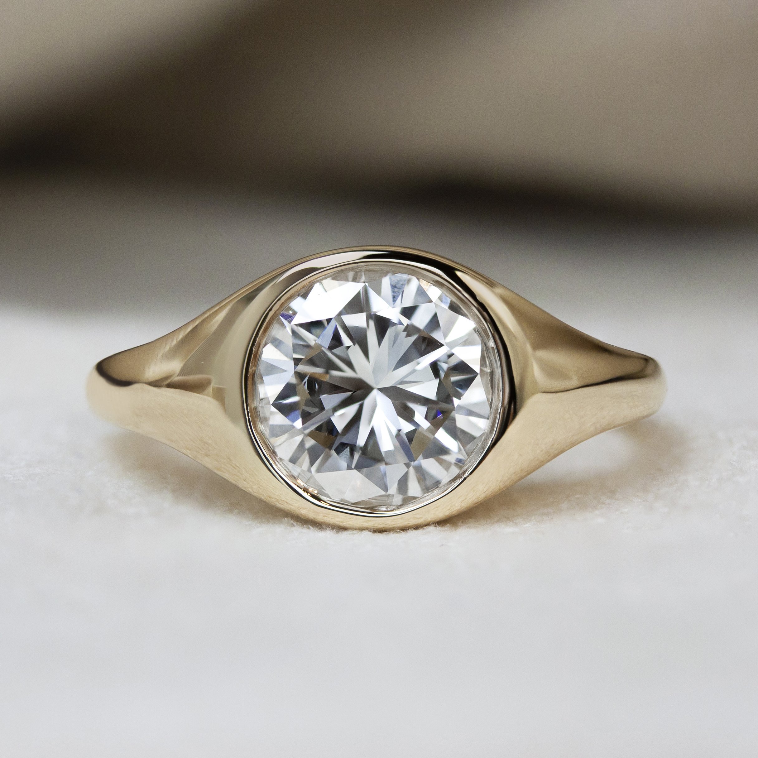 Custom Dome Style Engagement Ring - Emily Chelsea