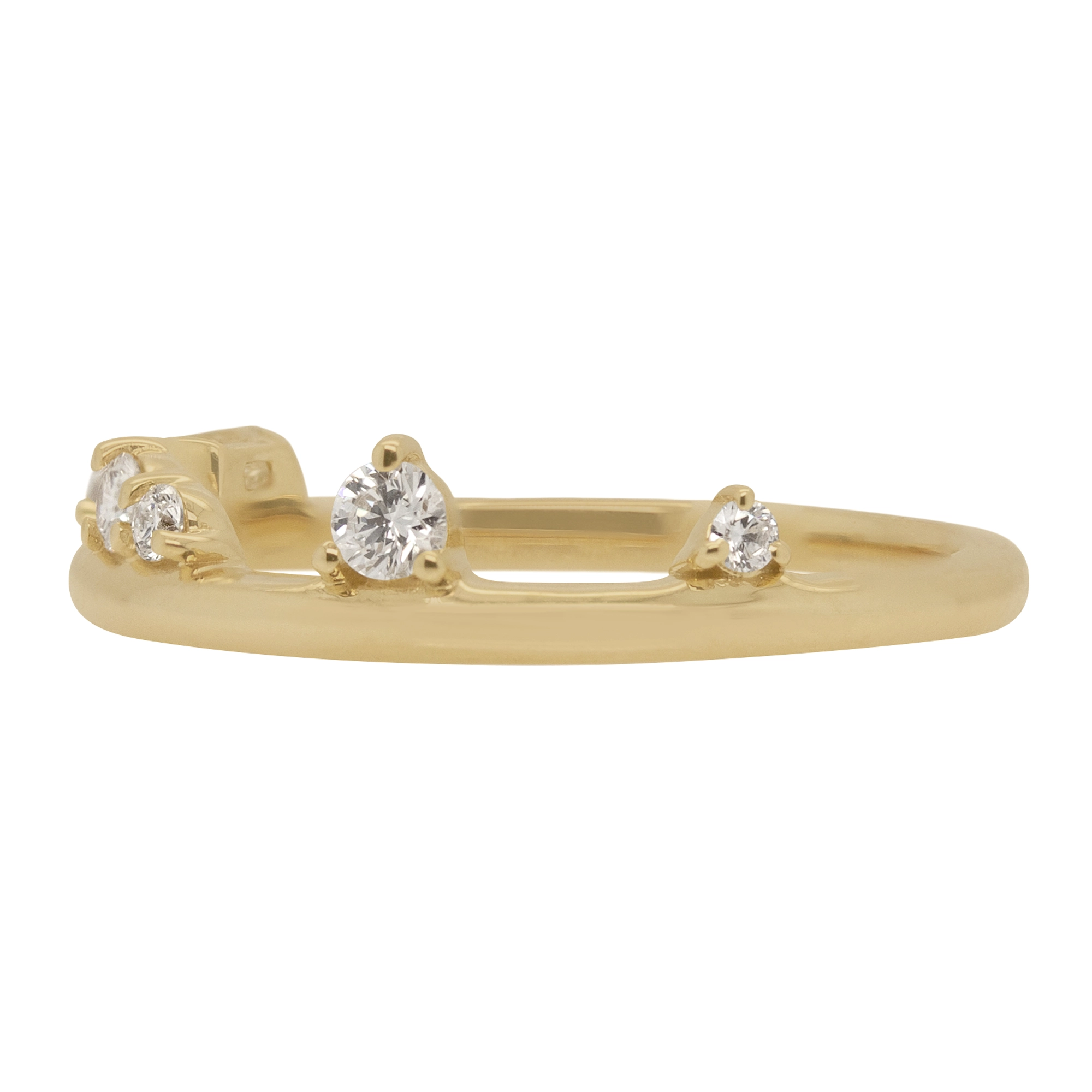 Space and Time Single Half Eternity Band | Emily Chelsea Jewelry