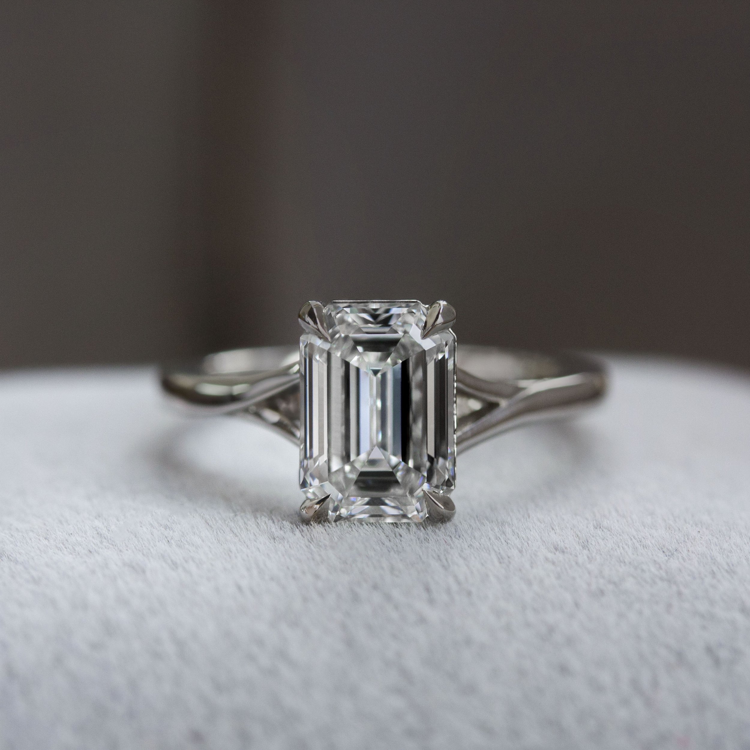 Custom Split Solitaire Engagement Ring - Emily Chelsea