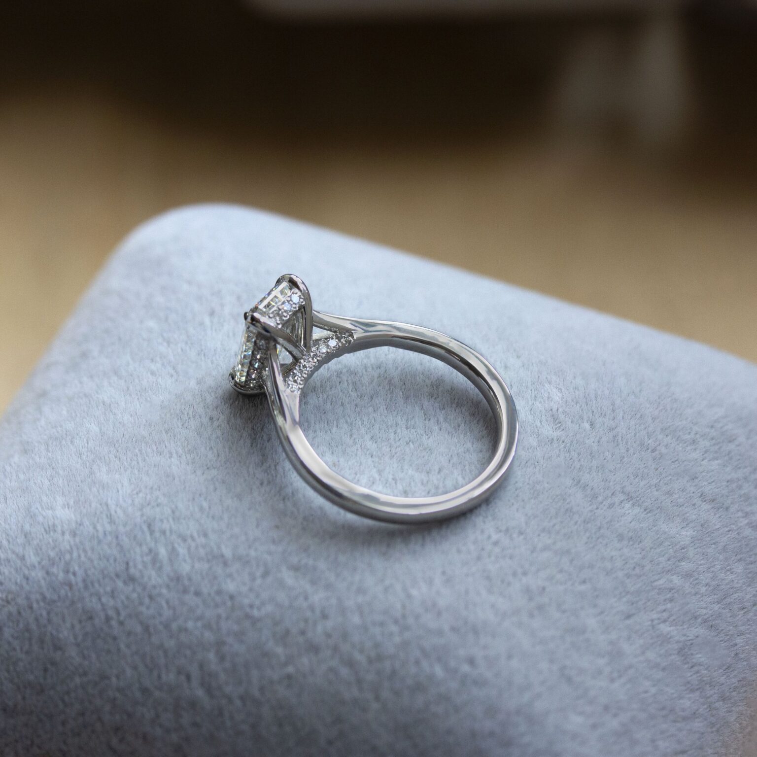 Custom Split Solitaire Engagement Ring - Emily Chelsea