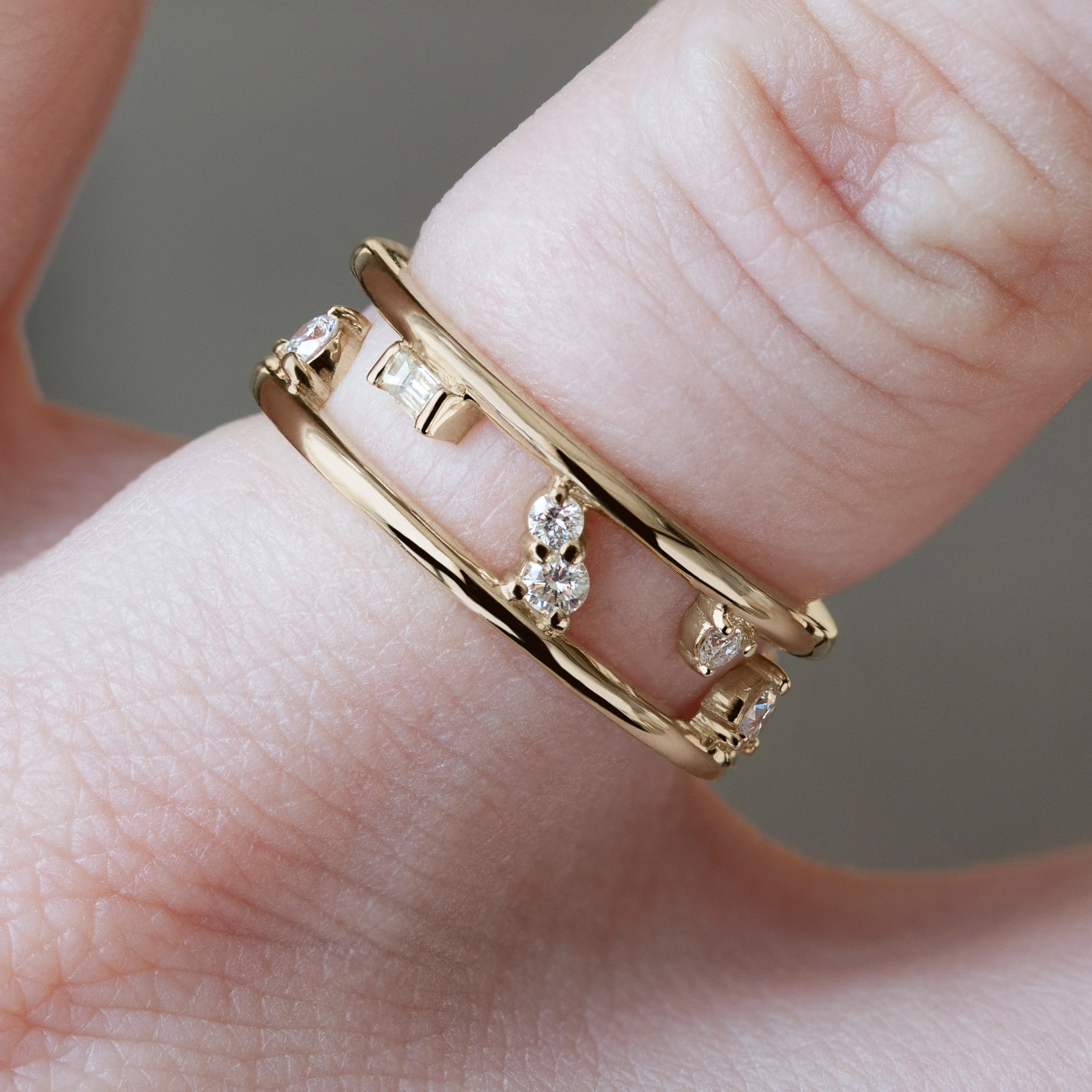 Space and Time Parallel Eternity Band | Emily Chelsea Jewelry