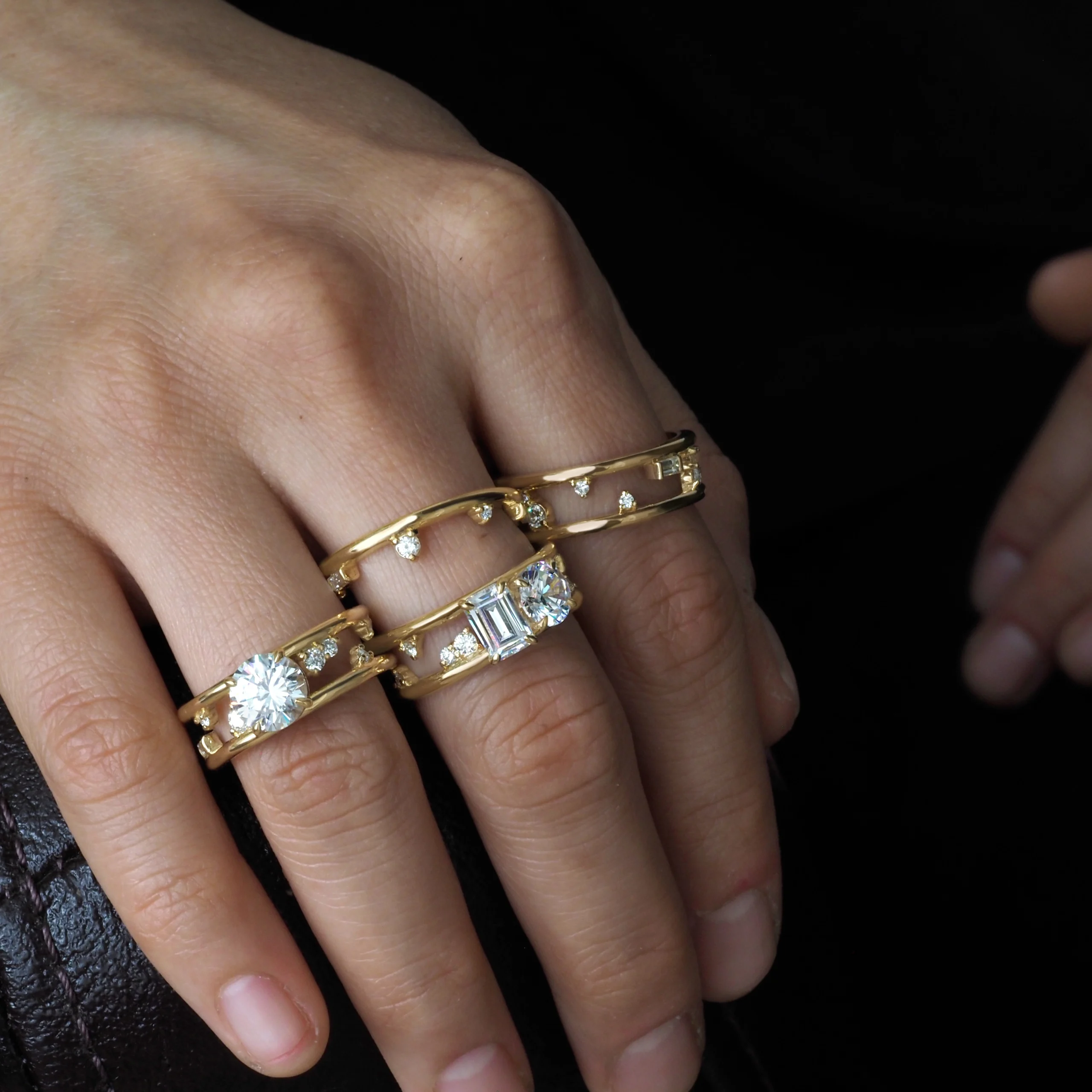 Space and Time Parallel Ring | Emily Chelsea Jewelry