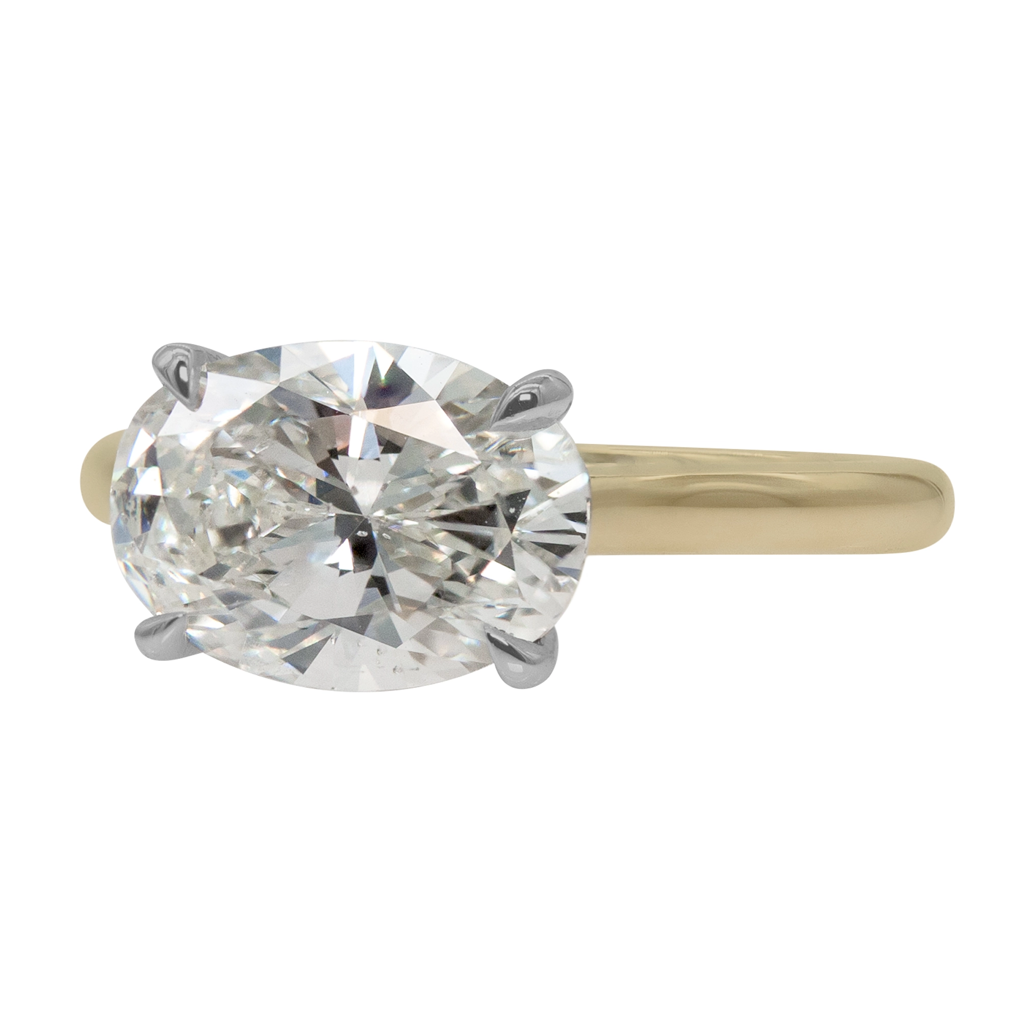 Custom Two-Toned Solitaire Ring - Emily Chelsea