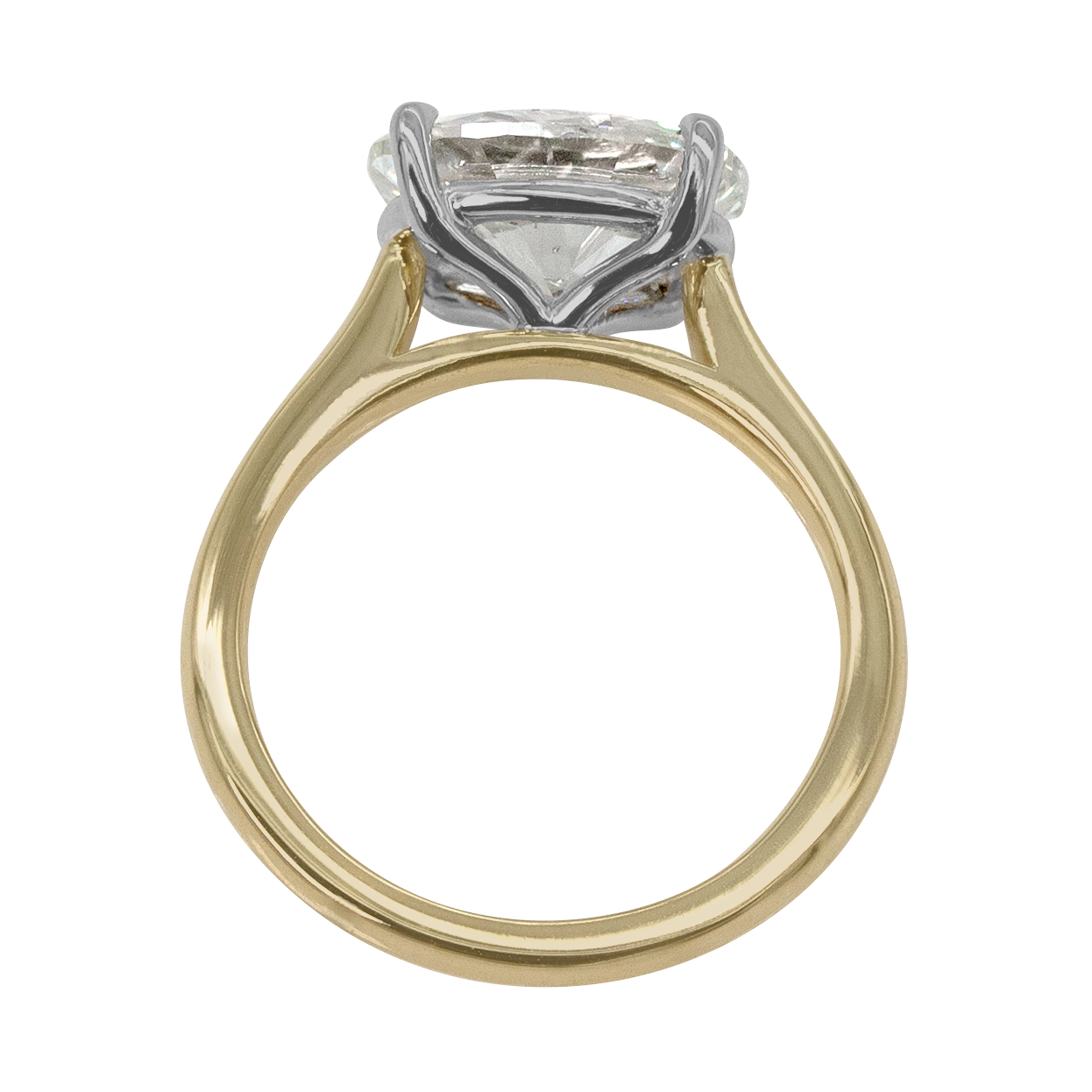 Custom Two-Toned Solitaire Ring - Emily Chelsea